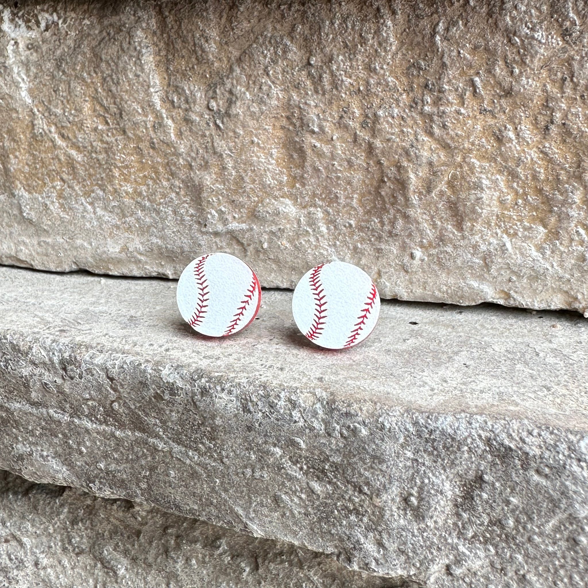 Baseball Stud Earrings – Shark Tooth Shirts & Stuff