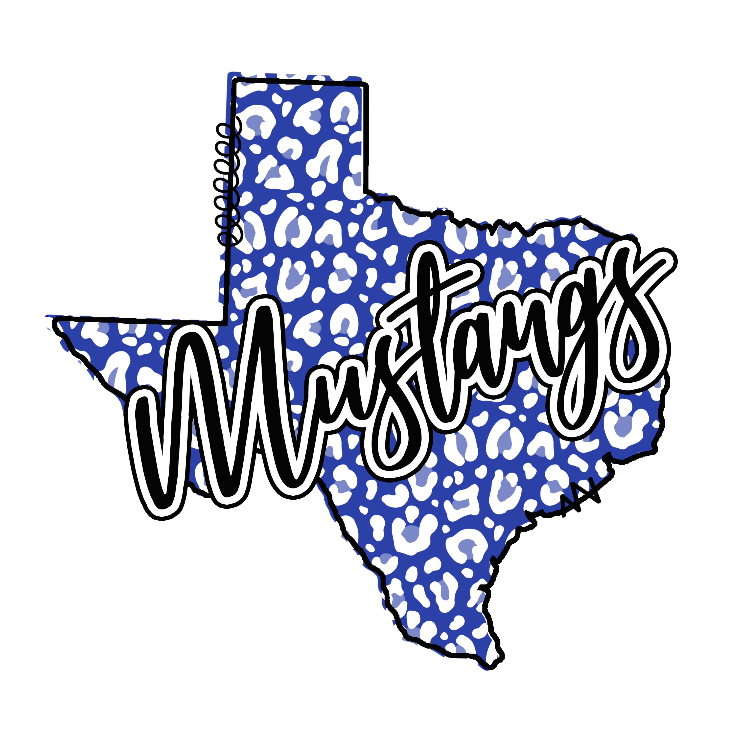 Texas Mustangs Sticker – Shark Tooth Shirts & Stuff